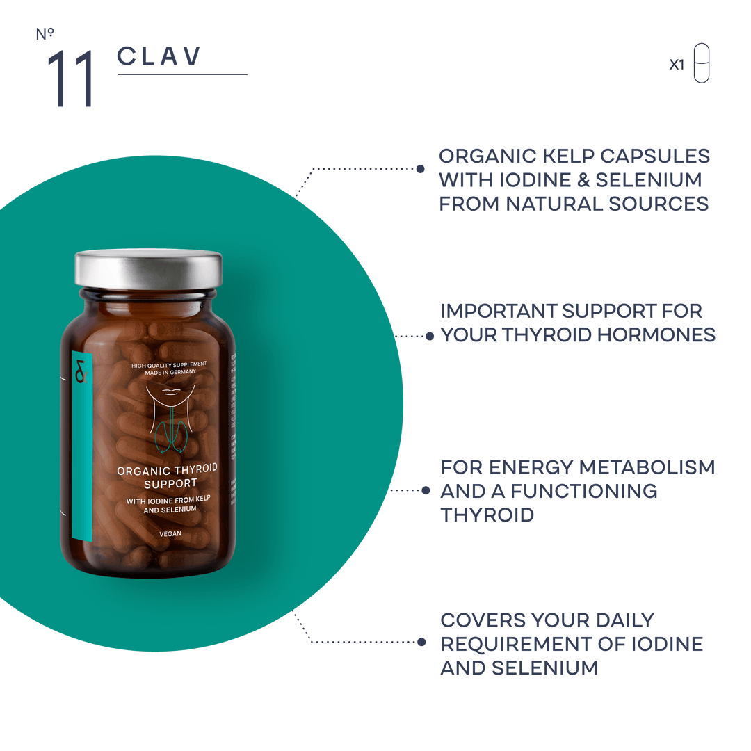Organic Thyroid Support Supplement with Kelp + Selenium